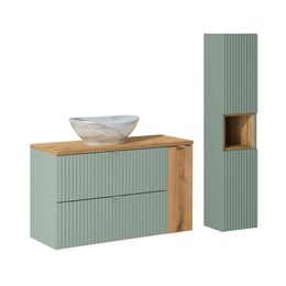 BADM&Ouml;BEL 100.4cm Jade 2er-Set Gr&uuml;n