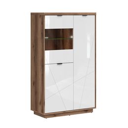 VITRINE Sven Wei&szlig; und Holz