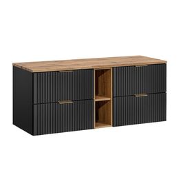 WASCHTISCHUNTERSCHRANK 140.8cm Adriel Schwarz