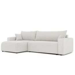 ECKSOFA mit Schlaffunktion und Bettkasten, Beige