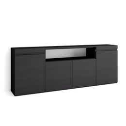 SIDEBOARD schwarz, 200/35/75cm