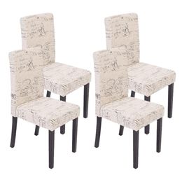 MCW ESSZIMMERSTUHL SCHRIFT Beige, Schwarz, Dunkelbraun 4er-Set