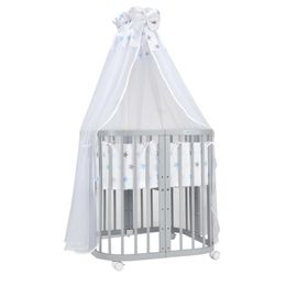 BABYBETT GREY, 7in1 mit Matratze