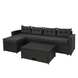 MCW POLY-RATTAN GARNITUR Schwarz, Anthrazit