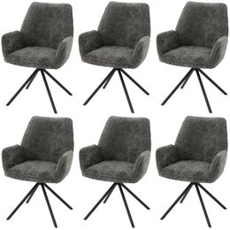MCW ESSZIMMERSTUHL Anthrazit, Schwarz 6er-Set