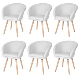 MCW ESSZIMMERSTUHL Wei&szlig; 6er-Set