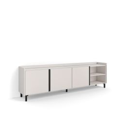 LOWBOARD, Beige, 207/35/61cm, mit Beinen