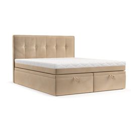 BOXBETT Arivo 200/200 cm Beige im Kronos Stoff