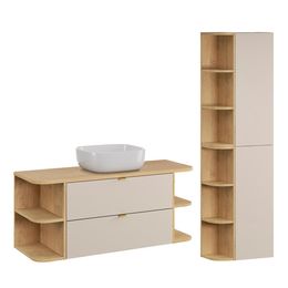 BADM&Ouml;BEL 120.4cm Azel 2er-Set Kaschmir