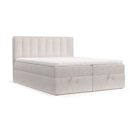 BOXBETT Lusso 180/200 cm Hellbeige im Neve Stoff