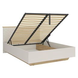 BOXBETT 160/200 Naya Kaschmir und Eichenholz-Optik