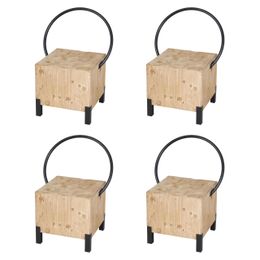 MCW ESSZIMMERSTUHL Braun, Schwarz 4er-Set