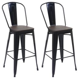 MCW BARHOCKER METALL Schwarz 2er Set-Set
