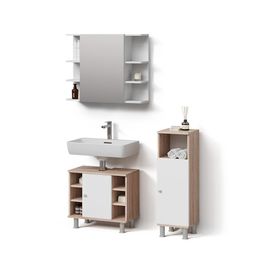 BADM&Ouml;BEL-SET Fucino Sonoma 3 Teile, mit Midischrank