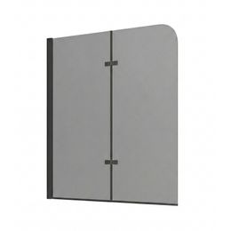 Badplaats BADEWANNE Austin 2 Teile cm Schwarz mit Rauchglass - 100 x 140 cm