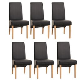 MCW ESSZIMMERSTUHL Schwarz, Braun 6er-Set