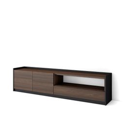 LOWBOARD, Dunkler Eiche und Schwarz, 207/37/50cm