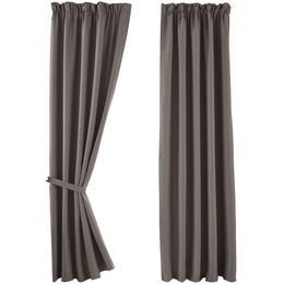 gardinenbox VORHANG 2ER SET NEWYORK HxB 225x295 cm Taupe