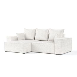 ECKSOFA SENSO mit Schlaffunktion Creme im Neve Stoff