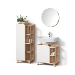 BADM&Ouml;BEL-SET Marano Sonoma/Wei&szlig; 3 Teile