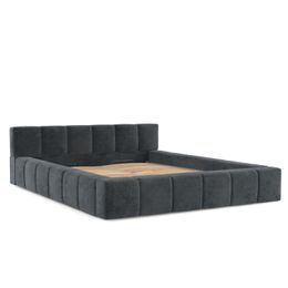 POLSTERBETT Milos mit Stauraum 160/200 cm Anthrazit im Terra NW Stoff