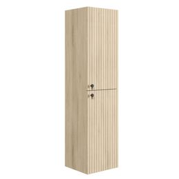 Badplaats BADEZIMMERSCHRANK Saros mit 2 T&uuml;re Eiche Hell - 35 x 32 x 140 cm