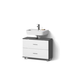 WASCHBECKENUNTERSCHRANK Eisak Anthrazit/Wei&szlig; 80 x 60.8 cm