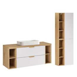 BADM&Ouml;BEL 120.6cm Oria 2er-Set Wei&szlig;