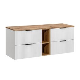 WASCHTISCHUNTERSCHRANK 140.8cm Adriel Wei&szlig;