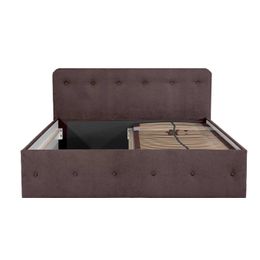 Halmon Schlafkomfort Betten POLSTERBETT Luxi Braun 200 x 200 x 40 cm Stauraum ohne hydraulische Funktion Mit hochwertiger Matratze H3 (bis 120 kg) und Lattenrost