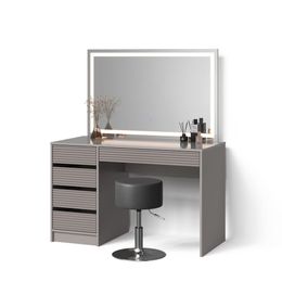 SCHMINKTISCH Imola Cashmere mit LED-Spiegel und Hocker