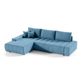 ECKSOFA Jonas 4 Sitzpl&auml;tze Blau