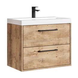 Badplaats BADM&Ouml;BEL-SET Florence 2 Teile Kastanien Eiche - 60 x 35 x 51 cm