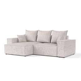 ECKSOFA SENSO mit Schlaffunktion Beige im Neve Stoff