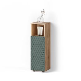 MIDISCHRANK Ronco Gr&uuml;n/Goldkraft Eiche 30 x 95 cm