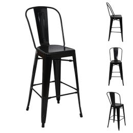 MCW BARHOCKER METALL Schwarz 4er-Set