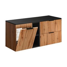 WASCHTISCHUNTERSCHRANK 120.8cm Adriel Holz und Schwarz