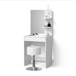 SCHMINKTISCH Nola Wei&szlig; 60 cm mit Hocker