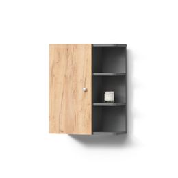 BADSCHRANK Fucino Anthrazit/Goldkraft Eiche 47.2 x 59.2 cm