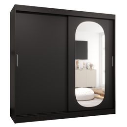 SCHIEBET&Uuml;RENSCHRANK mit Spiegel ROYAL 200/200/62 2-t&uuml;rig