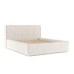 POLSTERBETT Sato mit Stauraum 200/200 cm Creme im Bonita Stoff