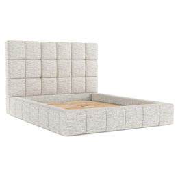 POLSTERBETT Skiathos mit Stauraum 180/200 cm Hellgrau im Modesto Stoff