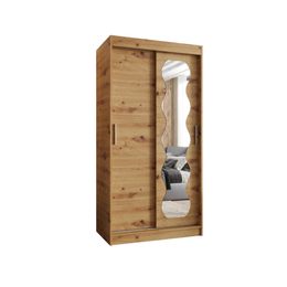 SCHIEBET&Uuml;RENSCHRANK mit Spiegel SPOTI 200/100/62 2-t&uuml;rig