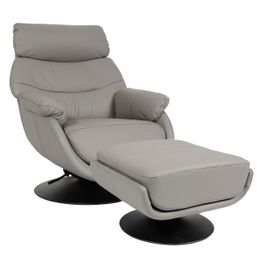 MCW RELAXSESSEL MIT HOCKER Grau
