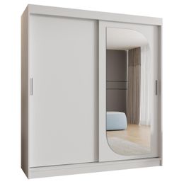 SCHIEBET&Uuml;RENSCHRANK mit Spiegel LUCY 200/180/62 2-t&uuml;rig