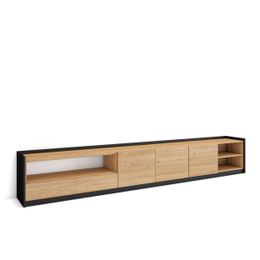 LOWBOARD, Eiche Schwarz, 310/37/50cm