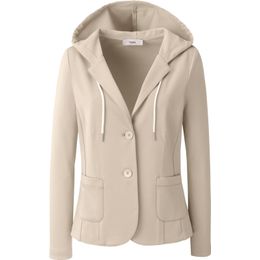 Heine Damen Blazer mit Kapuze sand Gr&ouml;&szlig;e 40