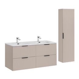 BADM&Ouml;BEL 120.4cm Adriel 2er-Set Beige