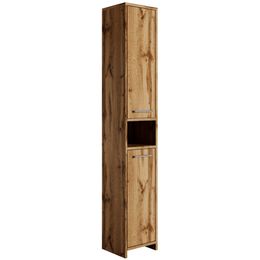 Badplaats BADEZIMMERSCHRANK Nemo mit 2 T&uuml;ren Eiche - 32 x 29 x 190 cm