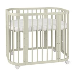 BABYBETT OLIVE, 5in1 mit Matratze